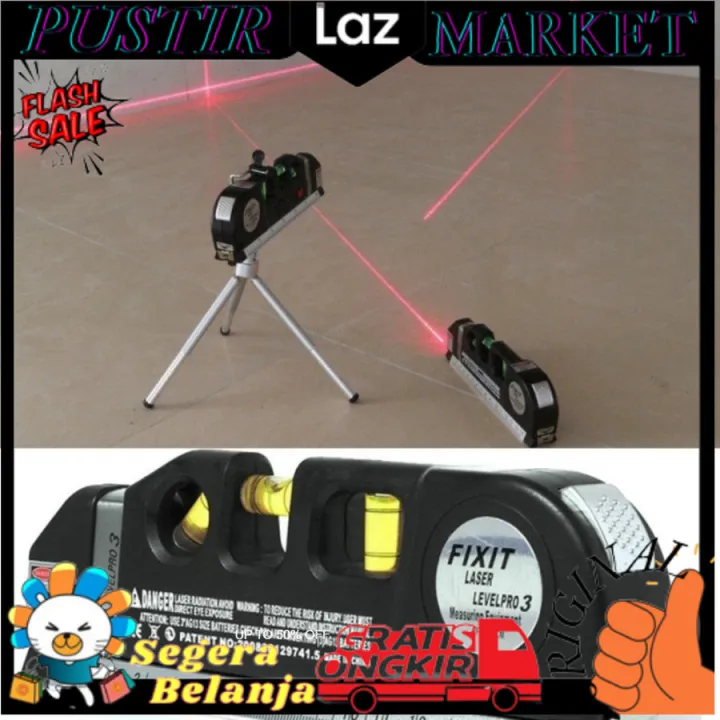 pustir-market-FIXIT 250CM PENGGARIS METERAN WATERPASS DIGITAL PENGGARIS ...