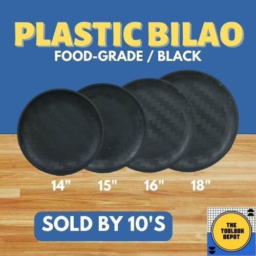 [10pcs] 14 15 16 18 Plastic Bilao Black BIG SIZES Food-grade / Party ...