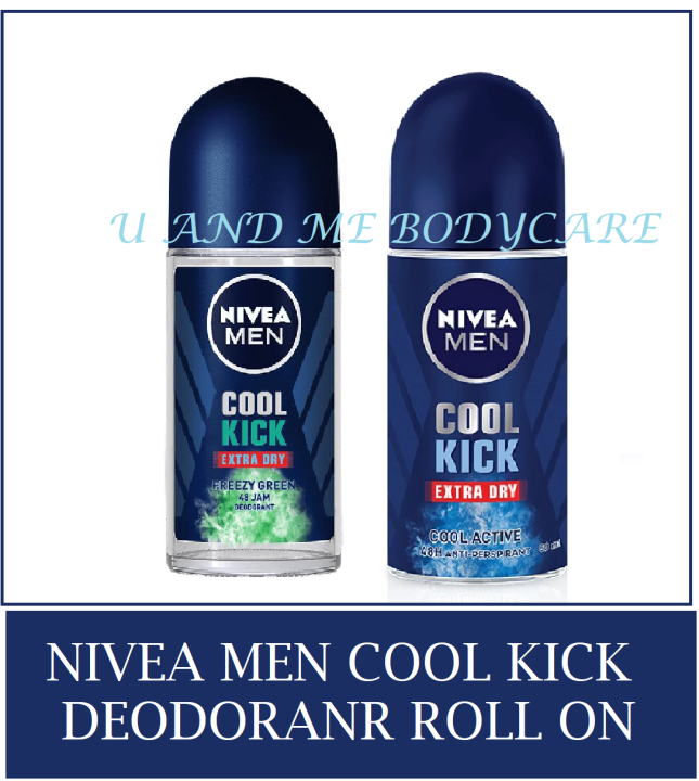 Nivea Men Deodorant Roll On Cool Kick Perfume Deo 2x50ml | Lazada