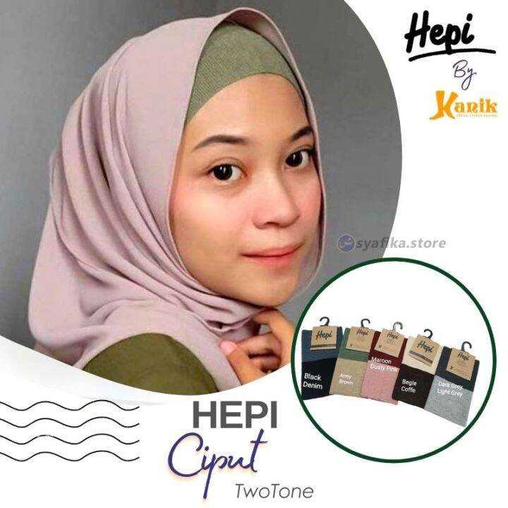Ciput Inner Hijab Twotone 2 Warna Basic Hepi by Kanik | Lazada Indonesia