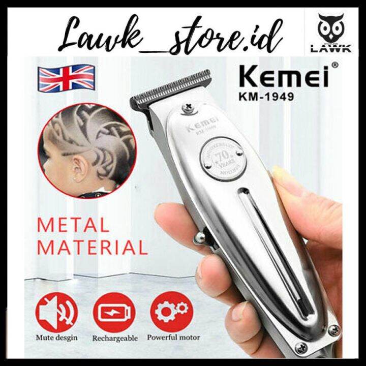 KEMEI KM-1949 TRIMMER full metal ALAT MESIN CUKUR RAMBUT PROFESIONAL | Lazada Indonesia