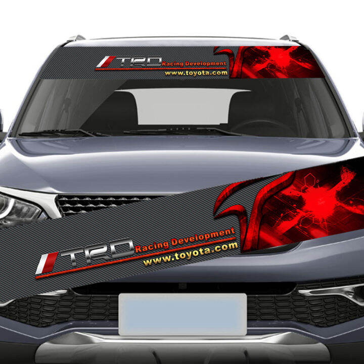 1Piece TRD Logo Car Front Windshield Reflective Sticker Sun Shade ...