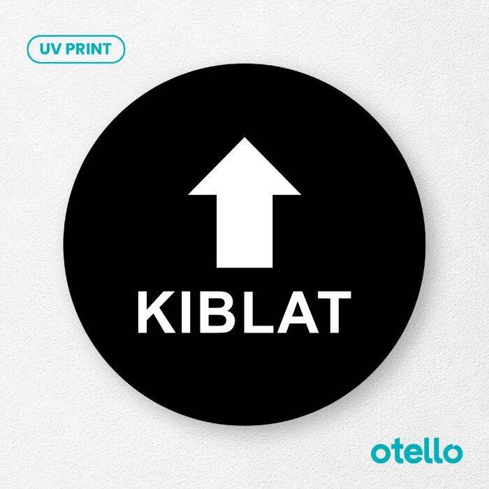 Terlaris Arah Kiblat Sign Board Akrilik Acrylic Signage Label Sticker ...