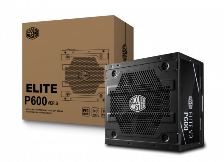 COOLER MASTER ELITE P600 PSU, 230V, 75% Efficiency, Forward Topology ...