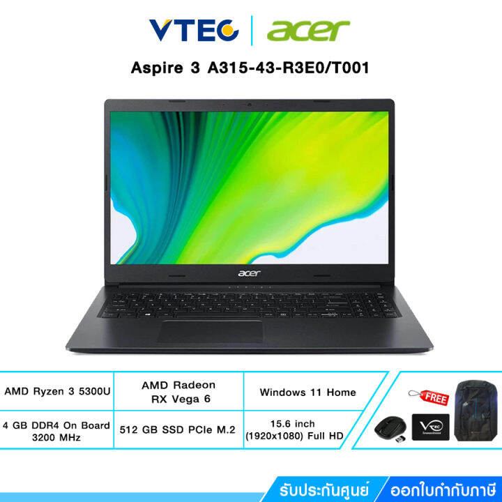 ACER Notebook (โน้ตบุ๊ค) Aspire A315-43-R3E0 | Lazada.co.th