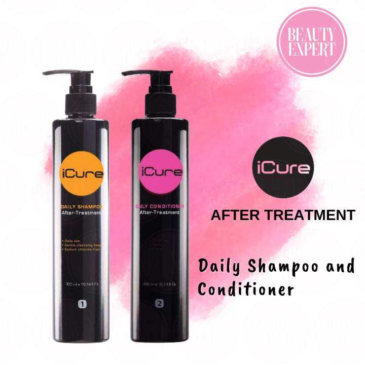 iCure After Treatment Daily Shampoo and Conditioner 300ml- Beauty ...