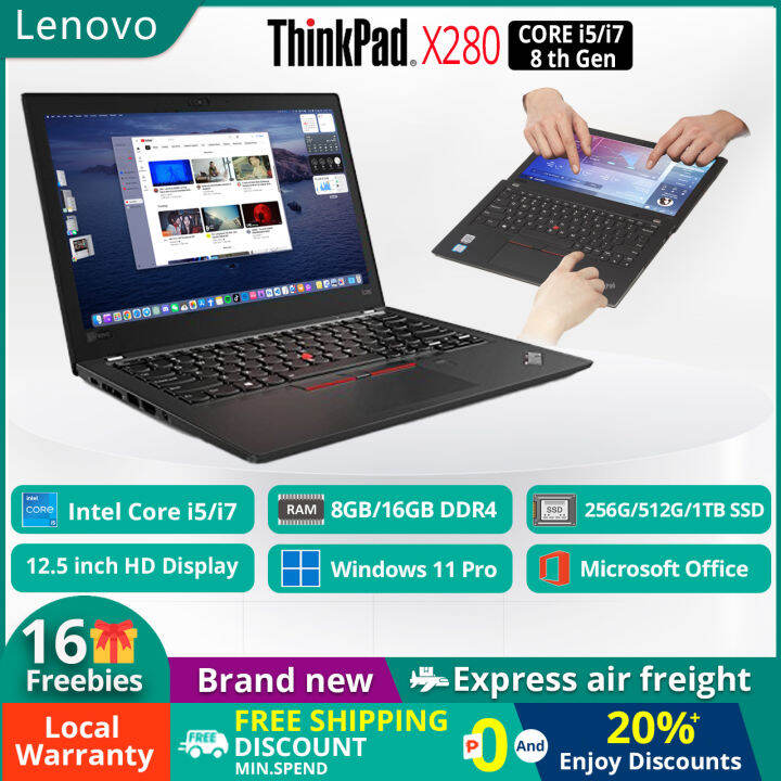 Lenovo ThinkPad X280 Laptop - Ultra-thin 12.5" / Intel i5 i7 8th gen ...