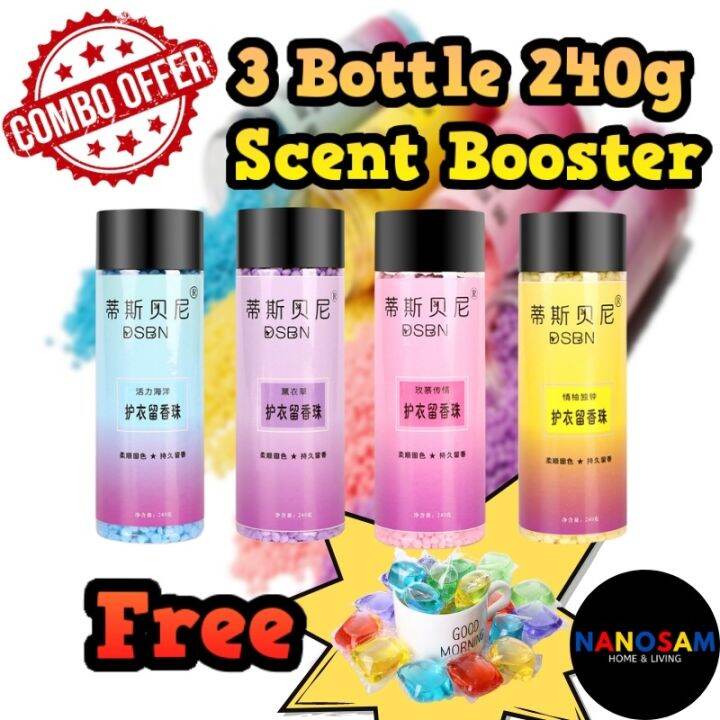 Sabun cuci baju Laundry Beads Scent Booster Softener 240g/60g Softener terbaru Sabun Dobi ...