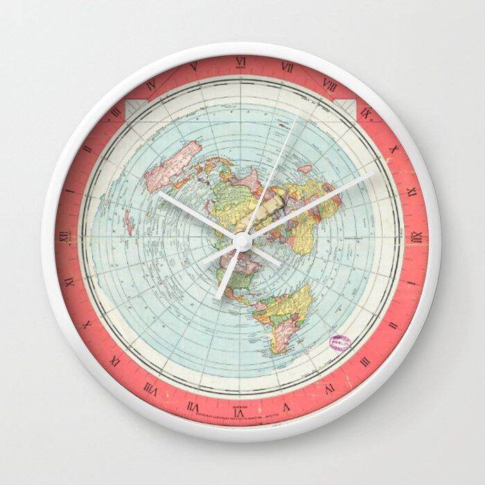 Peta Standar Baru Alex Gleason Jam Dinding Bumi Datar Dunia Alex ...