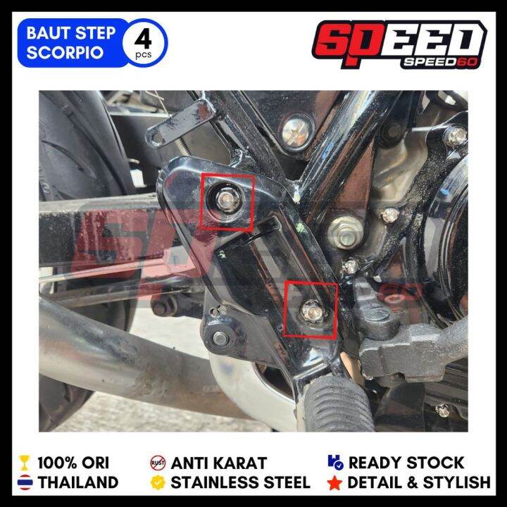 Baut Dudukan Step Yamaha Scorpio Baut Probolt Thailand Stainless King ...