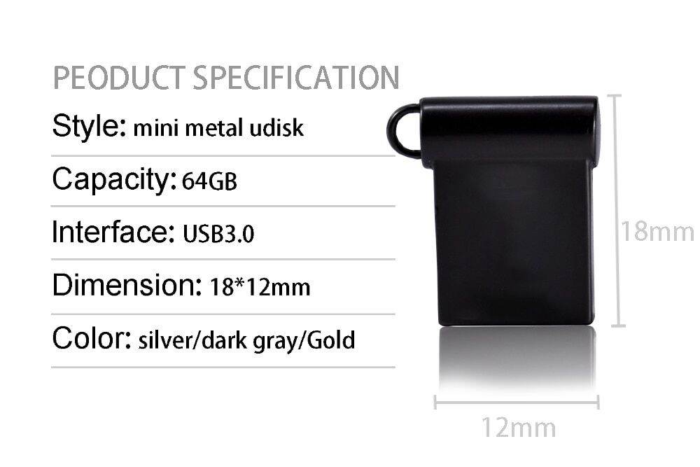 【เรือจากประเทศไทย】USB 3.0 Flash Drive 4G 8G 16G 32G 64G แฟลชไดร์ฟ ( สีเงิน ) แฟรชไดรฟ์ แฟรชไดรฟ์ ...