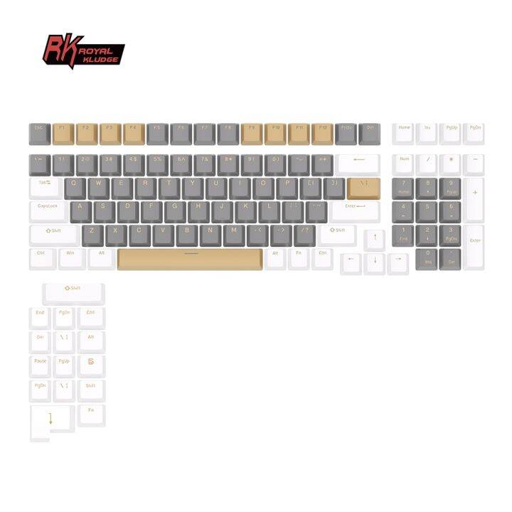 （Miss qi's keycap）RK ROYAL KLUDGE 115 Keys KeycapProfile ปุ่มกดแบบฉีด ...