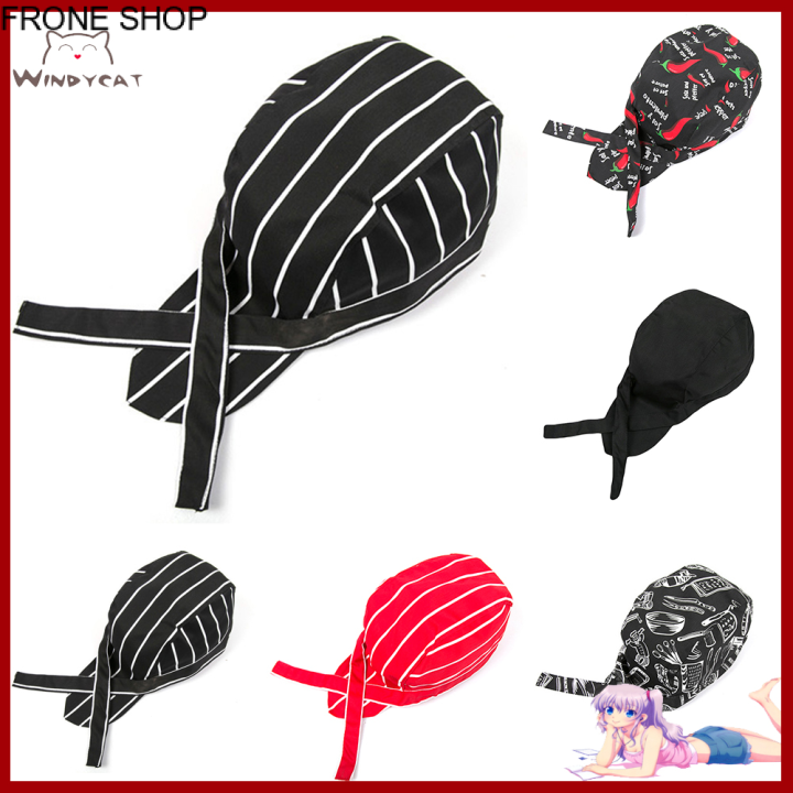 PSYNK STORE Professional Chef Hat Cooking Head Wrap Kitchen Catering ...