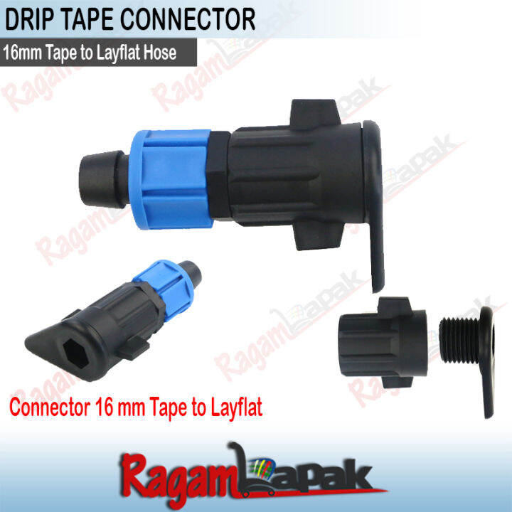 Connector Layflat to Drip Tape 16mm / Tape to Layflat Hose / Drip Tape ...