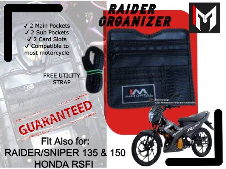KS RAIDER 150 l HONDA RSFI l SNIPER Underseat Organizer by Immortal ...