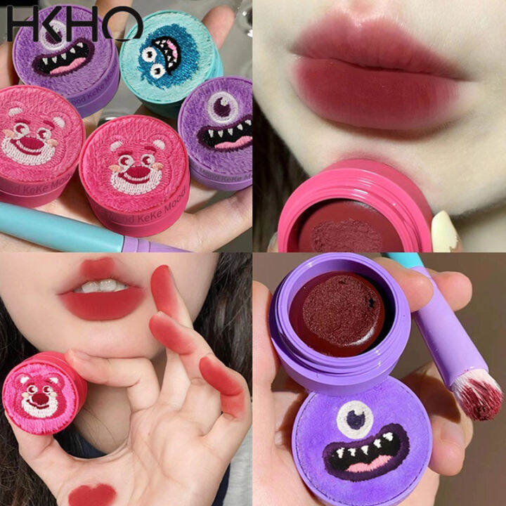 HKHO ลิปกลอสปิศาจกระป๋องกำมะหยี่เคลือบเงากันน้ำไม่ซีดลิปเคลือบริมฝีปาก ...