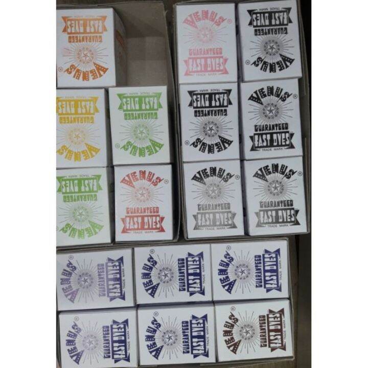 Venus Dura-Smooth color dye for fabric sold per1box (48pcs)and 1/2 box ...
