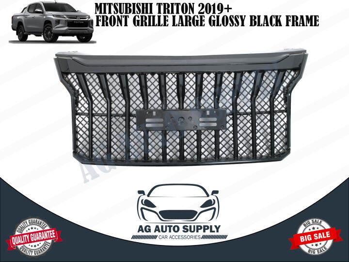 Front Grille Car Grill Guard All Black For MITSUBISHI TRITON 2019 2020 ...