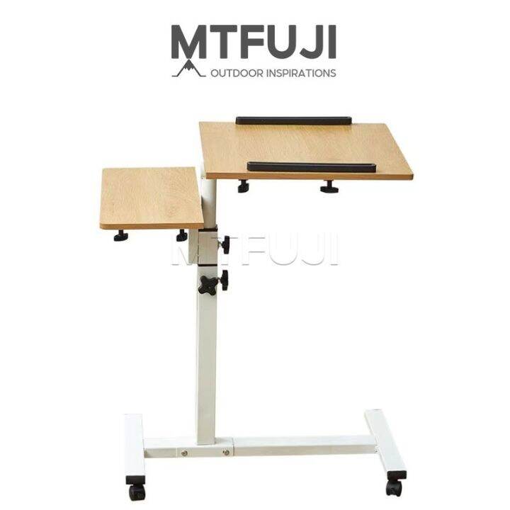 COD Upgraded Foldable bedside table With 4 brake wheels Adjustable ...