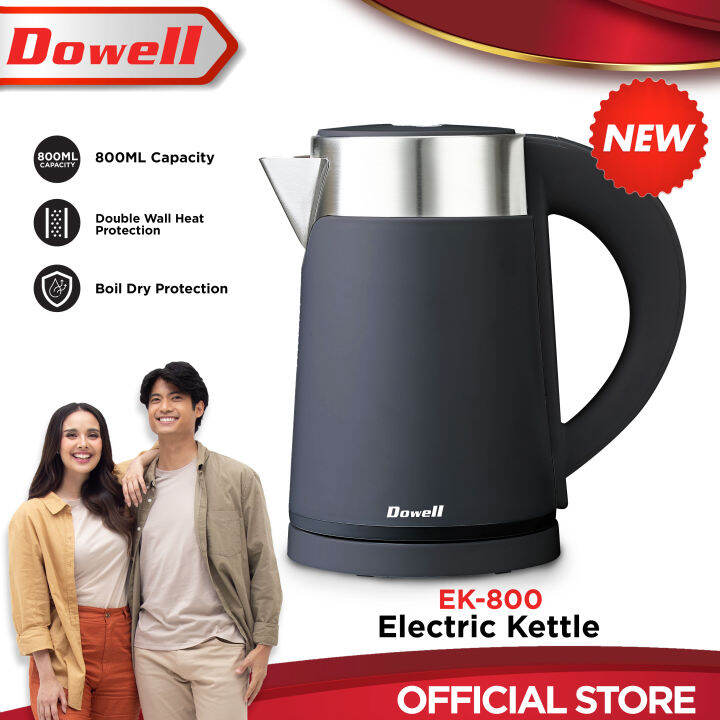 Dowell EK-800 Electric Kettle with Double Wall Heat Protection 800ml ...