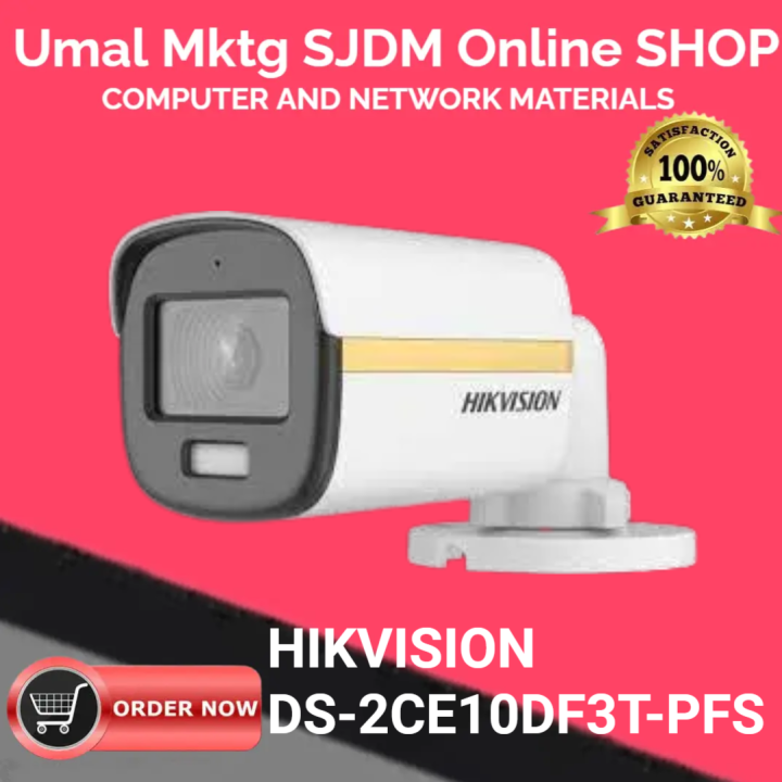 HIKVISION 2MP Colorvu DS-2CE10DF3T-PF 24/7 Colored 2MP Fixed Bullet ...