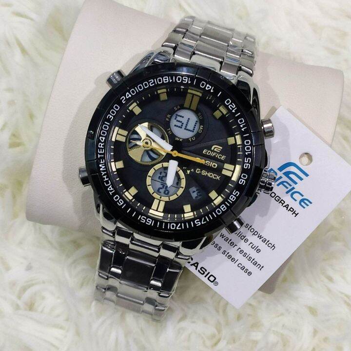 New Edifice Original G Shock Full Stainless Steel Metal Action Watch ...