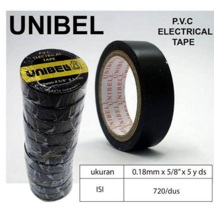 Isolasi Kabel Unibell Unibel Kecil 0.18mm x 5/8 inch x 5 yard | Lazada ...