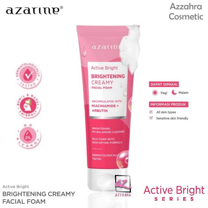 AZARINE Active Bright - Brightening Creamy Facial Foam 50gr | Lazada ...