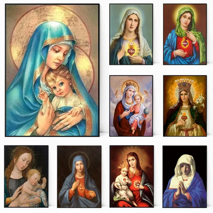 Virgin Mary of Guadalupe Canvas Painting Wall Art Posters and Prints ...