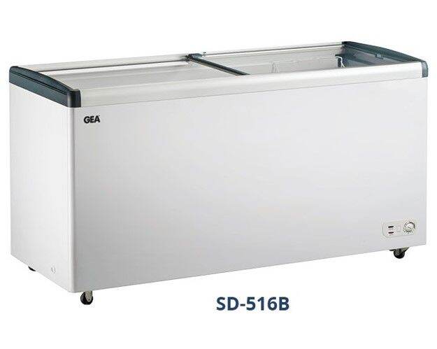 Gea SD-516B SD516B Sliding Flat Glass Freezer Kaca Datar - Freezer Box ...