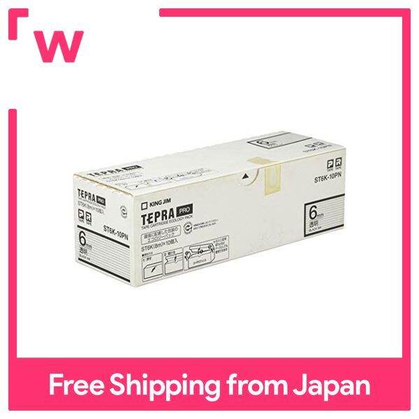 King Jim Tepra PRO Tape Cartridge Eco Pack 10 pieces 6mm transparent ST6K-10PN | Lazada PH