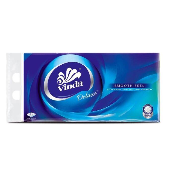 Vinda Deluxe Toilet Paper Smooth Feel 3 Ply (250 sheets x 8 rolls ...