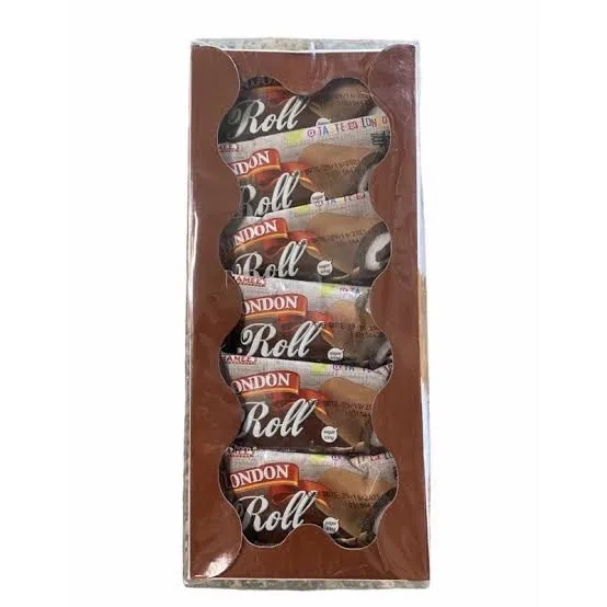 LONDON Roll Choco flavour cake 16g x 20pcs ขนมเค้กโรล รสช็อกโกแลต ...
