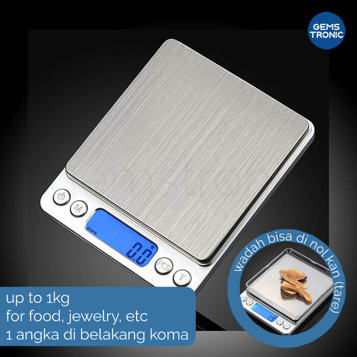 Timbangan Dapur Digital 1kg untuk Makanan Kue Kopi Perhiasan | Lazada ...