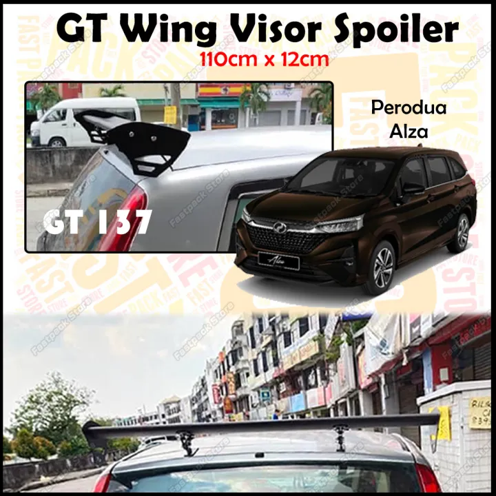 For Perodua Alza GT Wing Visor Car Spoiler Design Trunk Boot Sporty Design DIY Full Set DIY ...