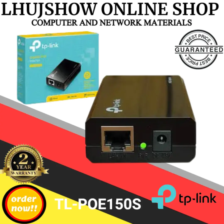 TP-Link TL-POE150S PoE Injector with Gigabit speed support, Plug-and ...