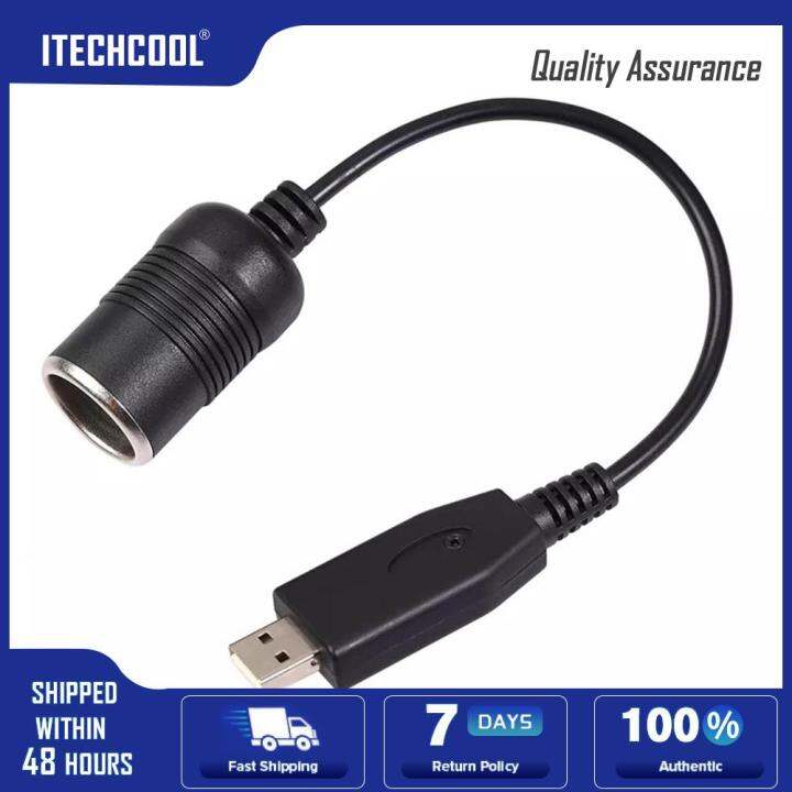 30cm 5V USB A Male to 12V Car Cigarette Lighter Socket Female Cable Adapter | Lazada PH