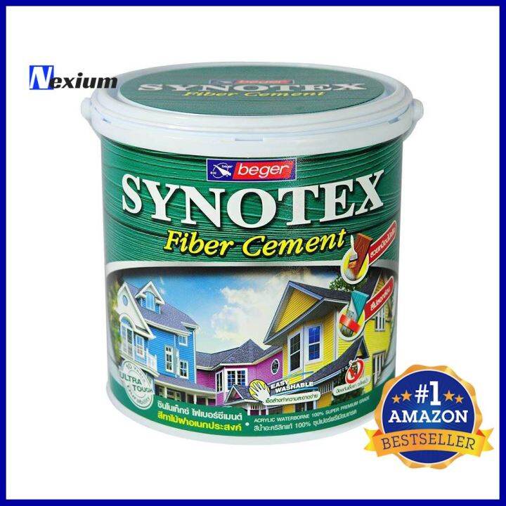 สีทาพื้นไม้ไฟเบอร์ซีเมนต์ BEGER SYNOTEX สีมะฮอกกานี ด้าน 1 แกลลอน (3.8 ...