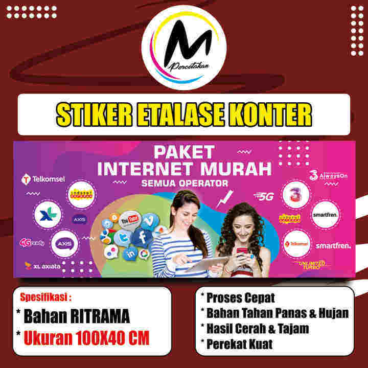 STIKER ETALASE KONTER - UKURAN 100X40 CM | Lazada Indonesia