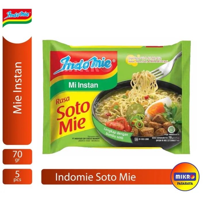 Indomie Soto Mie Instan Mi kuah [70 gr x 5 pcs] | Lazada Indonesia