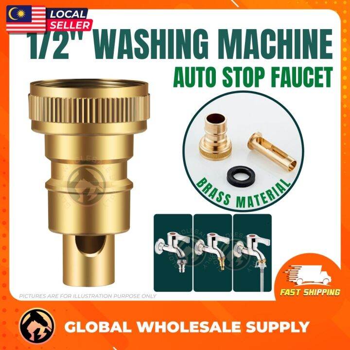 Automatic Water Stop Connector High Pressure Washing Machine Brass ...
