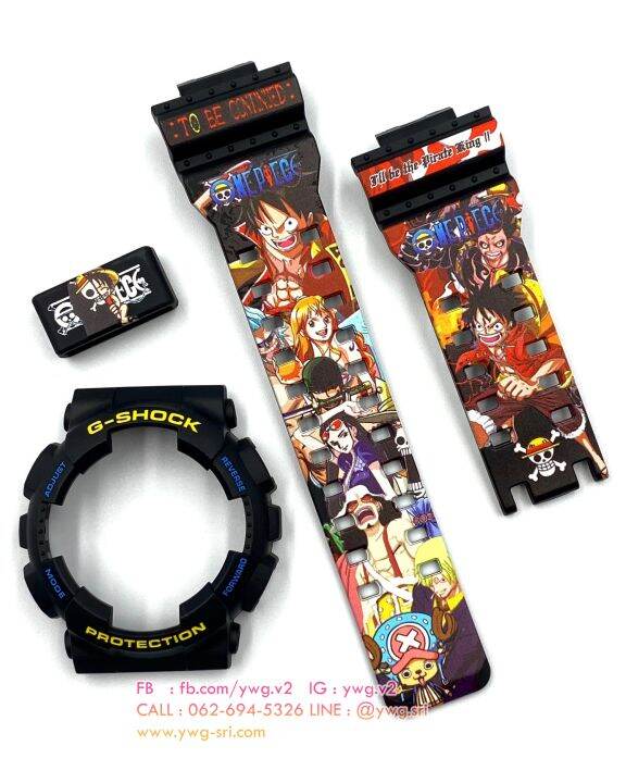 กรอบสาย G-SHOCK แท้ สีดำด้าน สกรีนลาย One Piece ใส่ได้กับรุ่น GA-100 ...