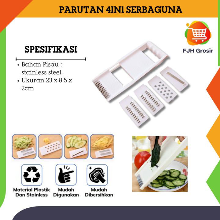 PARUTAN Serbaguna 4in1 Multifungsi untuk sayuran dan buah Parutan Sayur ...