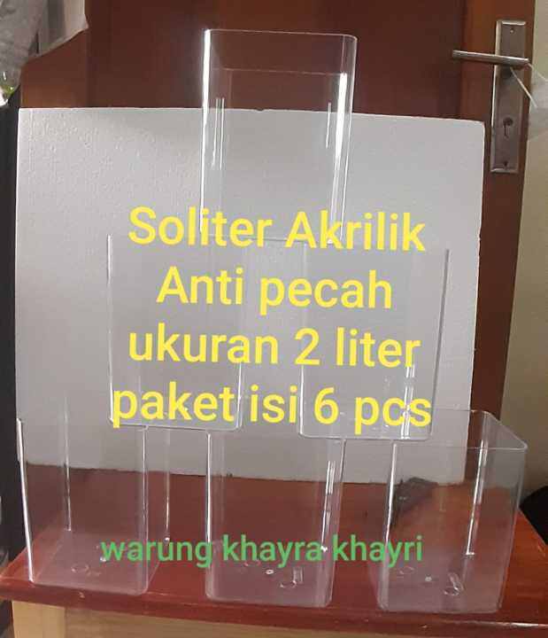 akuarium soliter akrilik 2 liter paket 6 pcs | Lazada Indonesia