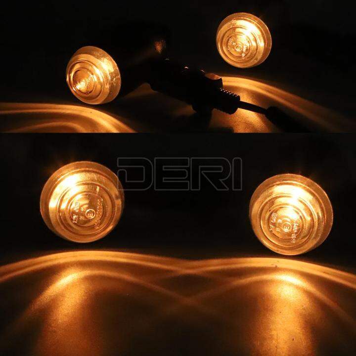 Motorcycle Bullet Universal Led Directional Indicators Blinker Amber ...