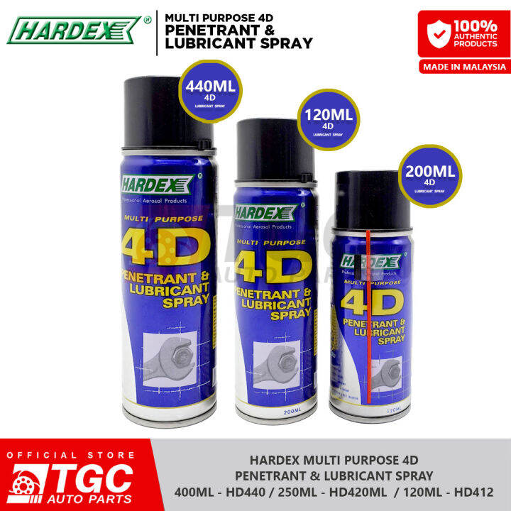Hardex Multi Purpose 4D Penetrant & Lubricant Spray HD-440 400ml / HD ...