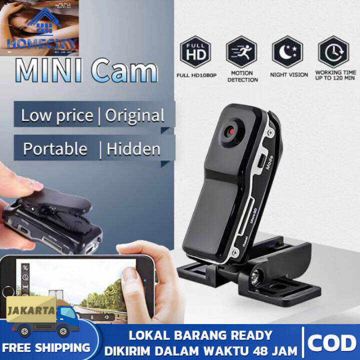 (COD) MD80 cctv mini sambung ke hp cctv mini sambung kamera mini ...