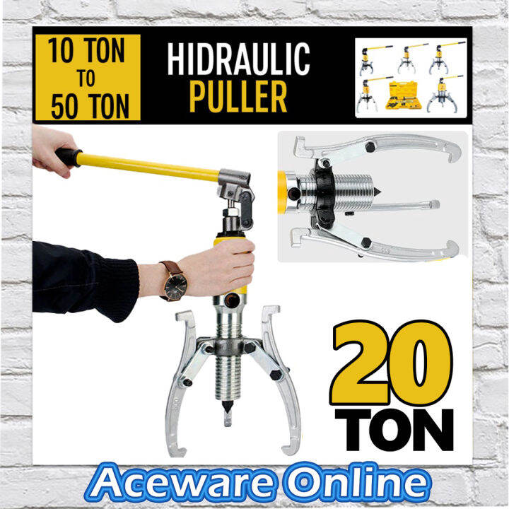 20 Ton Heavy Duty Hydraulic 3 Jaw Puller Industrial Grade Integral Type ...