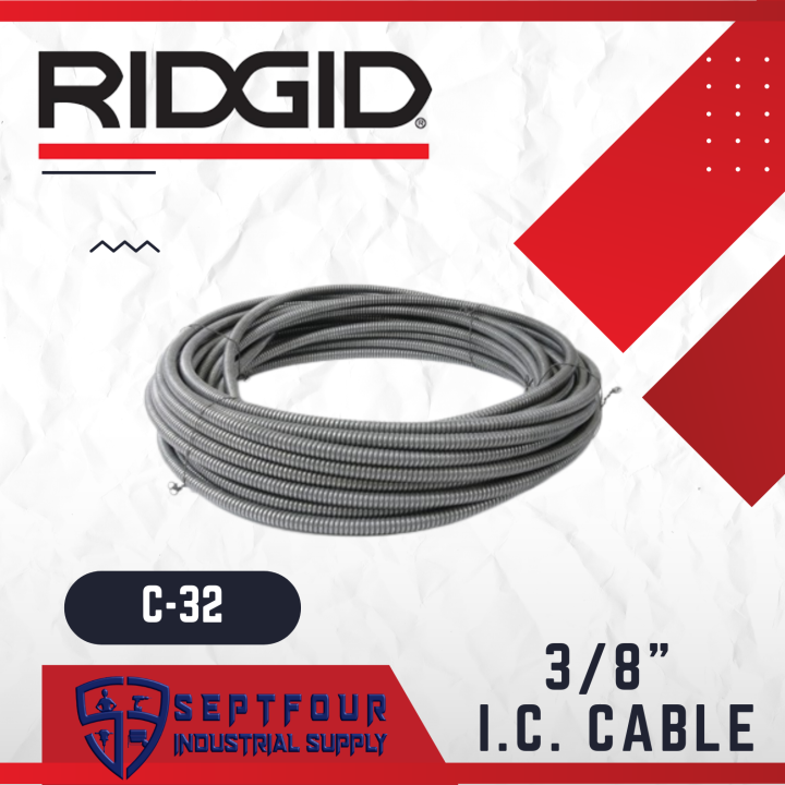 Ridgid 3/8" Drum Cable for Auger Machine Model No. C-32 Application ...