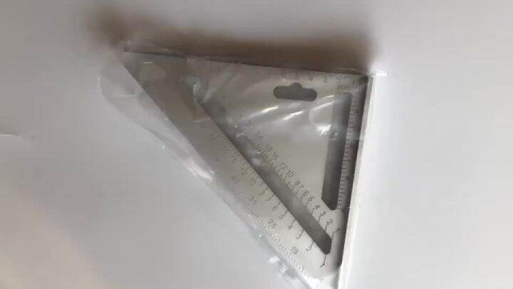 Triangle Ruler 7inch Aluminum Alloy Angle Protractor Speed Metric ...